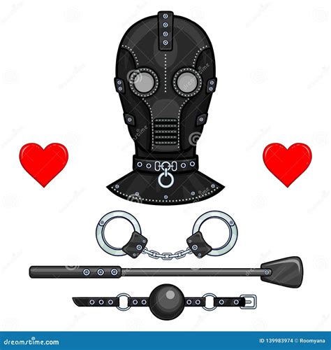 Animation Leather Mask For Adults Stock Vector Illustration Of