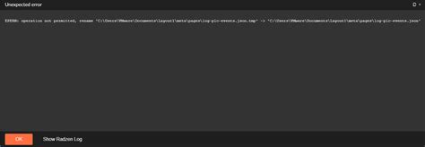 unexpected error eperm radzen ide blazor server side radzen