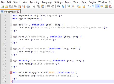 web api using node js