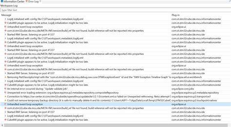 cube ide give error unhandled event loop exceptio