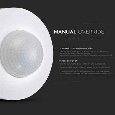 infrared motion sensor with manual override function 360degree smart
