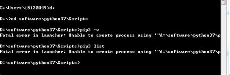 pip报错fatal error in launcher unable to create process