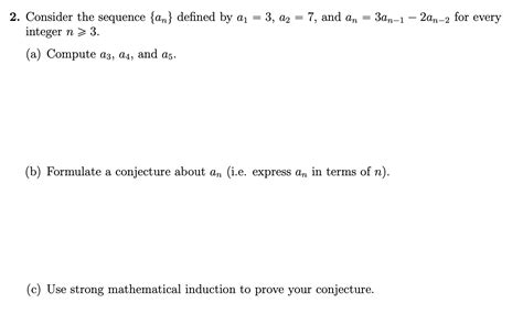 Answered 2 Consider The Sequence {an} Defined… Bartleby