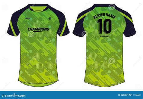 Sports Jersey T Shirt Design Concept Vector Template Abstract Pattern