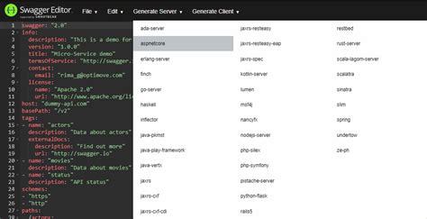 creating your first micro service using swagger and core optimove