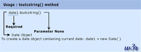 javascript toutcstring method date object w3resource