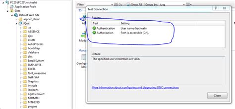 asp classic create virtual directory iis7 to be use in getfolder in