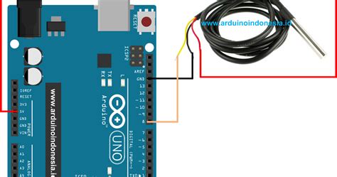 cara mengakses dan pemrograman sensor suhu ds18b20 menggunakan arduino