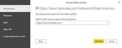 connect to a webpage from power bi desktop power bi