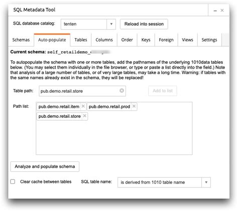 auto populate a schema