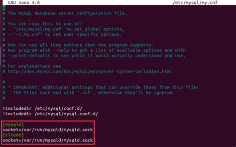 memperbaiki fix error ” can t connect to local mysql server through