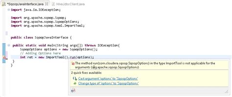 eclipse java com cloudera sqoop vs org apache sqoop which to
