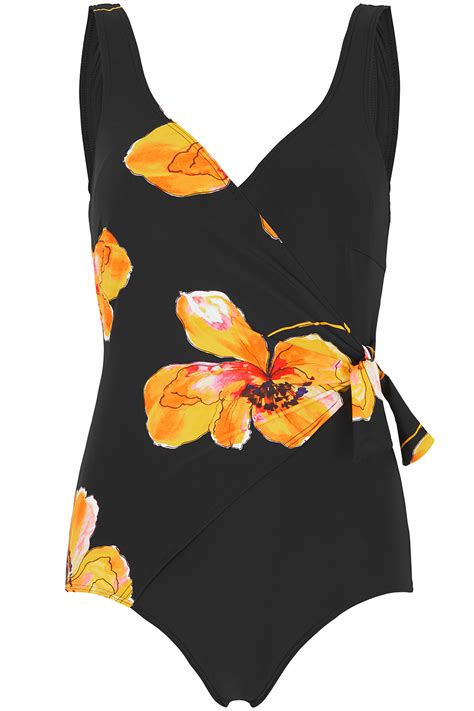 Poppy Print Tie Detail Swimsuit