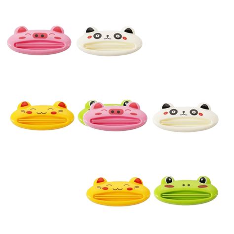 Oleegame 2pc Tooth Brush Case Toothpaste Tube Squeezer 4 Pack Random