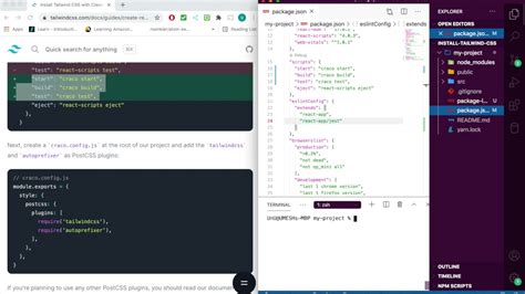 how to setup tailwind css with react js using vite js 2023 install