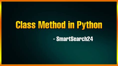 class method in python what is class method in python