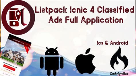 listpack ionic 4 classified ads full application codecanyon scripts