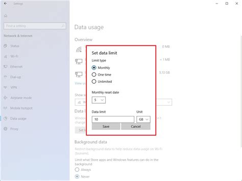 [complete Guide]how To Set And Reset Data Usage Limit On Windows 10