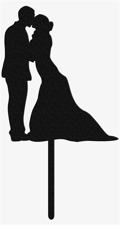 Wedding Couple Silhouette Cake Topper