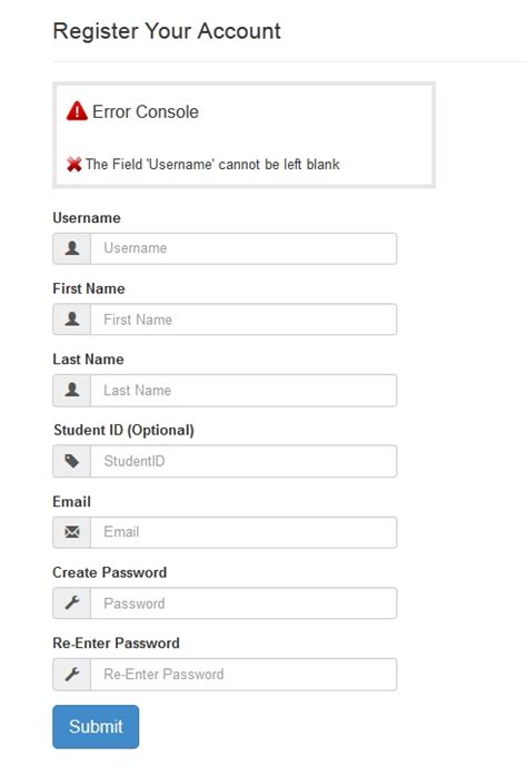 javascript validate form with php does not refresh if error is