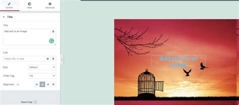 how to add text to an image on elementor themeoo free elementor themes