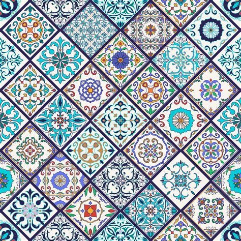 Vector Seamless Texture Beautiful Mega Patchwork Pattern For Design