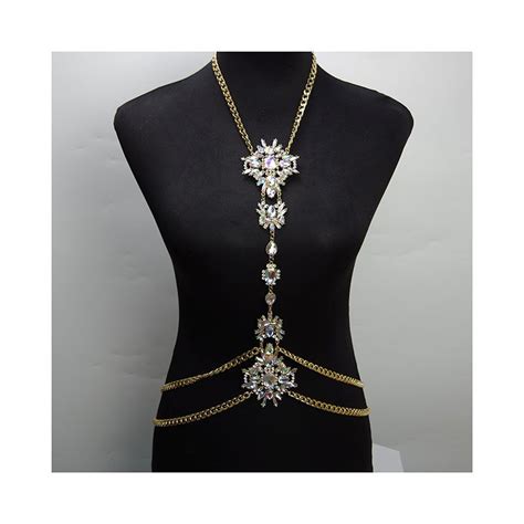 Diamond Bralette Tassels Bikini Layered Simple Geometry Body Jewelry