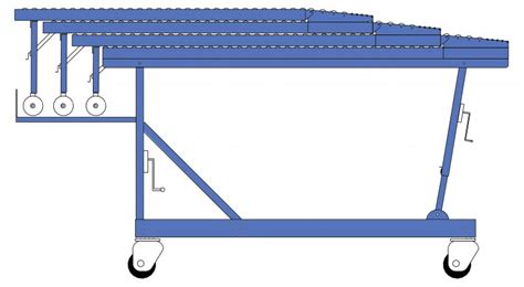 High Level Telescopic Gravity Roller Container Unloading Conveyor