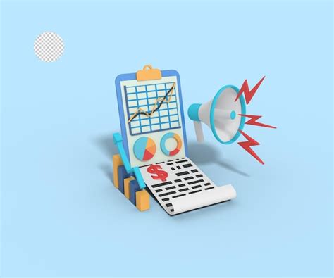Ilustração 3d Do Relatório De Marketing De Dados Psd Premium