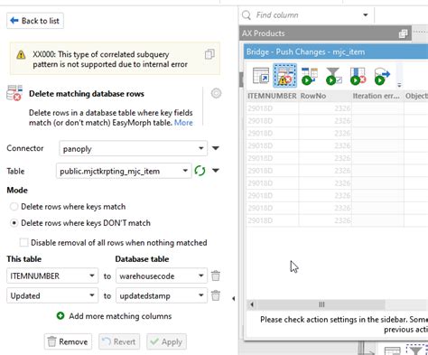delete matching database rows postgresql support