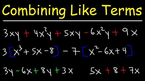 Pre Algebra Combining Like Terms