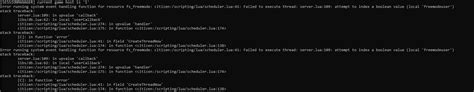 error citizen scripting lua scheduler lua 41 fivem client support