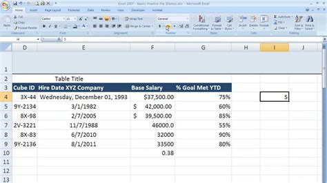 how to use percentage formatting in excel 2007 youtube