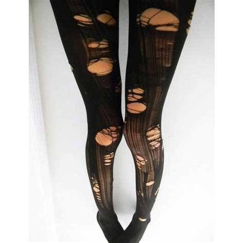 Shredded Tights Ripped Tights Ripped Stockings Sheer Tights