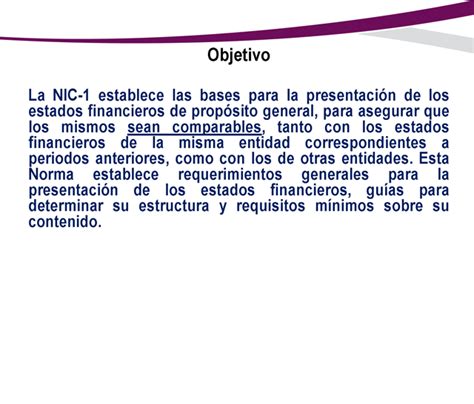 Nic 1 Presentación De Estados Financieros