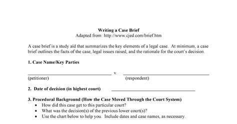 Free Appellate Brief Template Word