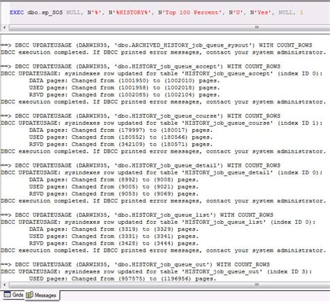 find size of sql server tables and other objects with stored procedure