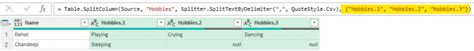 split by variable columns in power query goodly
