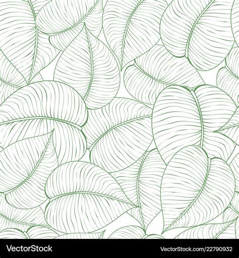 Seamless Green Leaf Pattern Royalty Free Vector Image
