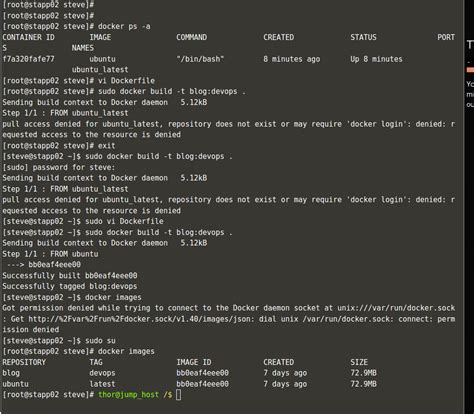 error in task verification create a docker image from container