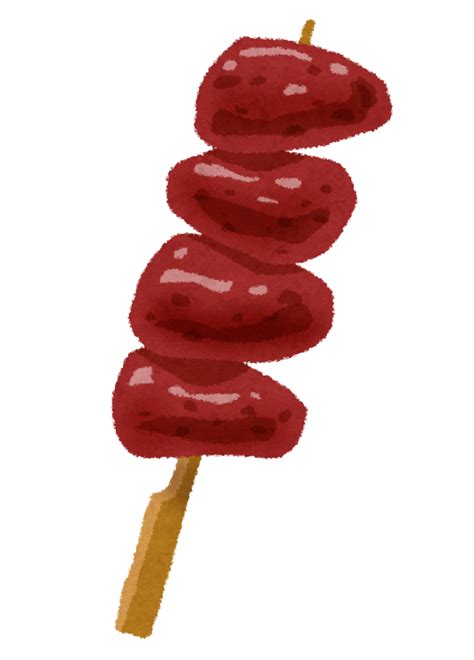 無料イラスト かわいいフリー素材集 焼き鳥のイラスト「レバー」