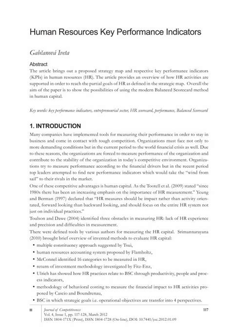 Pdf Human Resources Key Performance Indicators [] Dokumen Tips