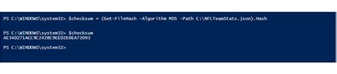 powershell get a file s md5 checksum makolyte