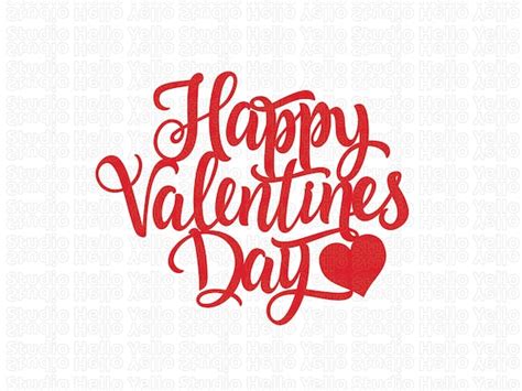 Happy Valentines Day Svg Happy Valentines Day Cake Topper Etsy
