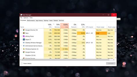 fix 100 disk usage windows 10 task manager