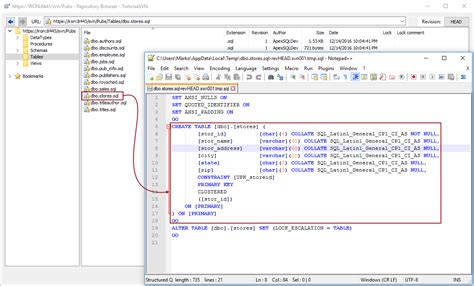 getting a database under version control how to link a