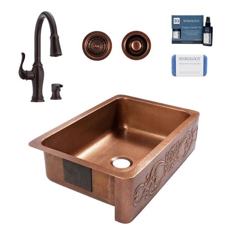 Sinkology Ganku 33 In Farmhouse Apron Undermount Single Bowl 16 Gauge