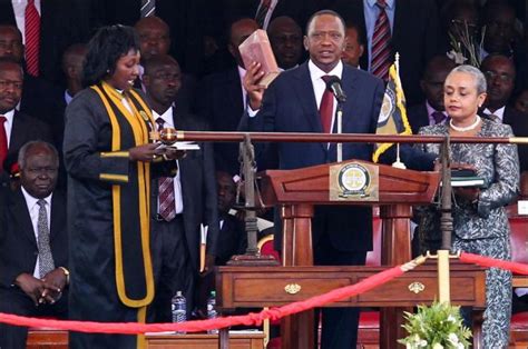 Kenyan Facts 🇰🇪 On Twitter Uhuru Kenyatta Takes The Oath Of Office As