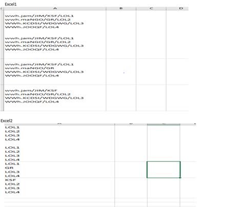 how get the word after last slash in a multi lined cell