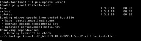 how to update centos kernel in linux centos 7 e learning